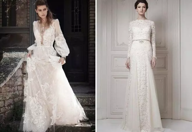 Uwe agbamakwụkwọ kachasị mma maka nwunye - ogologo, mkpụmkpụ, na-adị mkpụmkpụ, a-silhouette, lace 4051_12