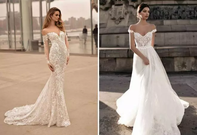 Uwe agbamakwụkwọ kachasị mma maka nwunye - ogologo, mkpụmkpụ, na-adị mkpụmkpụ, a-silhouette, lace 4051_4