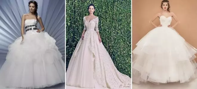 Very beautiful lush wedding dresses - Long and short, most magnificent wedding dresses in history