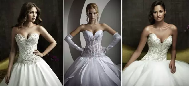 Magandang lush lace wedding dresses na may corset at kung paano mag-cord corset