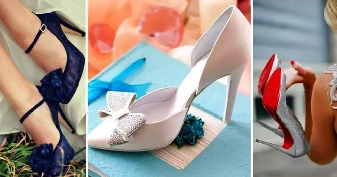 The most beautiful women's wedding shoes - on a high, low heel and without, on a wedge and hairpin