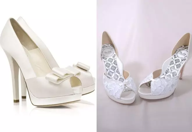 Belle scarpe da sposa.