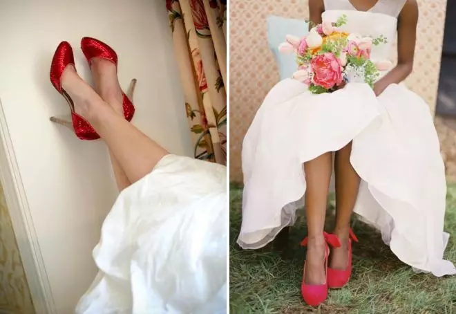 Scarpe da sposa rosse