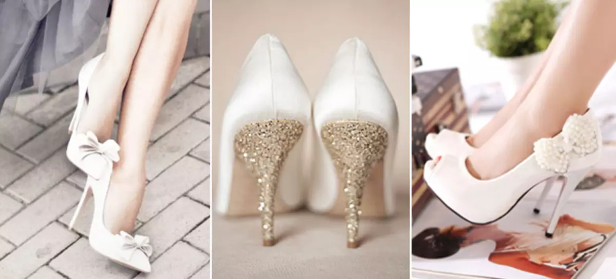 The most beautiful white wedding shoes - choose with the mind