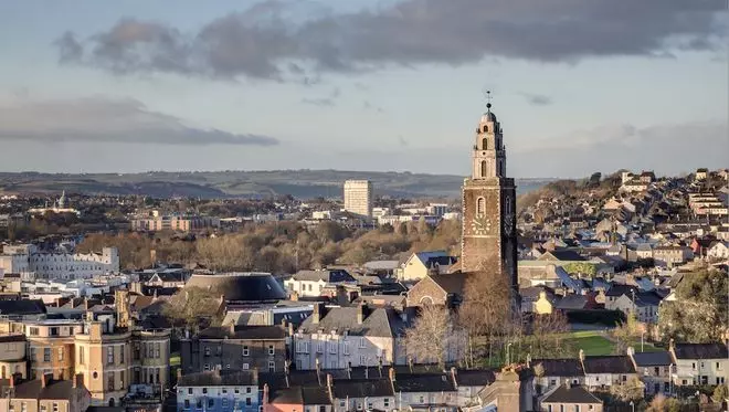 Útsýni yfir Kirkja St Anne og umhverfi skorpunnar