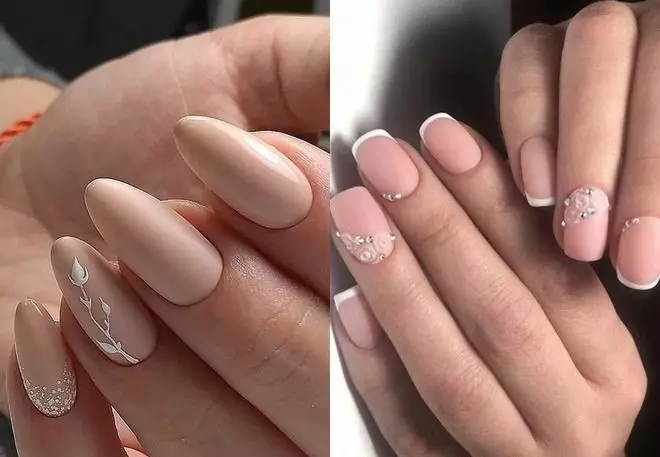 Kab tshoob manicure rau tus nkauj nyab - rau luv, ntev, square, ntse thiab almond ntsia hlau 4091_17