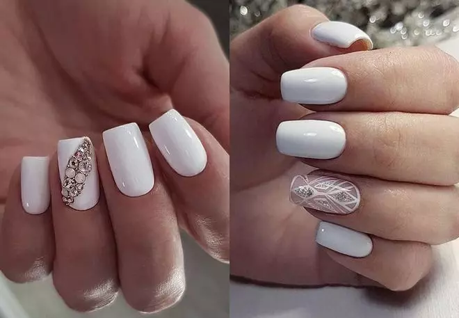 Kab tshoob manicure rau tus nkauj nyab - rau luv, ntev, square, ntse thiab almond ntsia hlau 4091_19