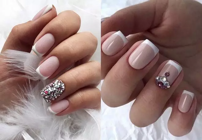 Kab tshoob manicure rau tus nkauj nyab - rau luv, ntev, square, ntse thiab almond ntsia hlau 4091_26