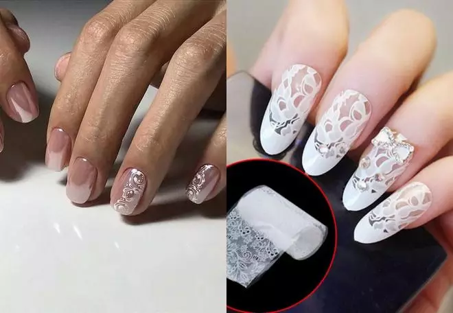 Kab tshoob manicure rau tus nkauj nyab - rau luv, ntev, square, ntse thiab almond ntsia hlau 4091_29