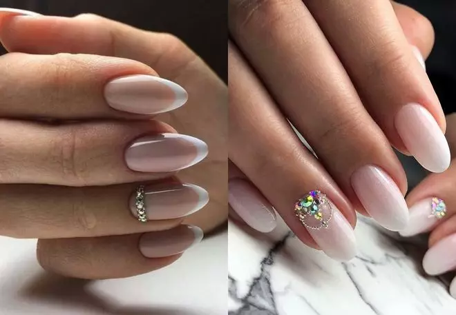 Kab tshoob manicure rau tus nkauj nyab - rau luv, ntev, square, ntse thiab almond ntsia hlau 4091_9