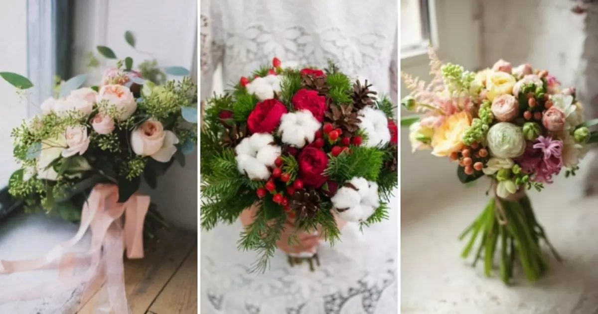 Bridal Bouquet - тірі және жасанды түстердің ең жақсы құрамы, және ғана емес