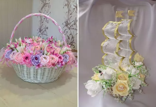 Хуримын хуримын bouquet - Цээнэ цэцгийн баглаа, алтан, сарнай, сарнай, сарнай, дисис, Дуулал, цэврүү, Сатин тууз, Сатин тууз, чихэр, чихэр 4097_13