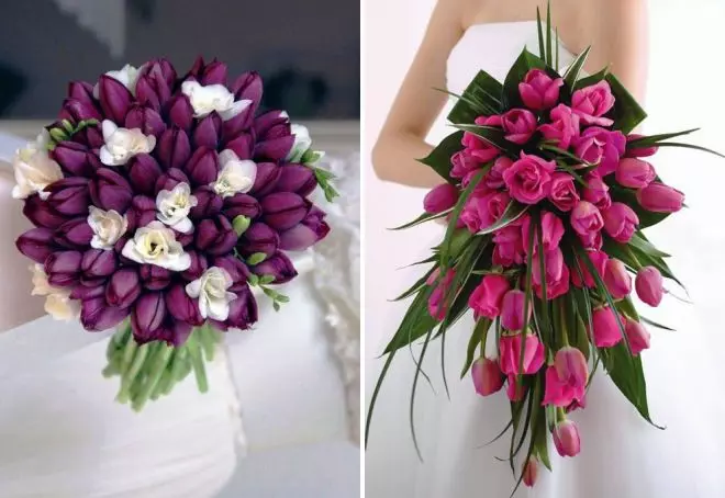 Buquê de casamento elegante bonito de tulipas e íris, rosas, peônias, frésia 4099_11