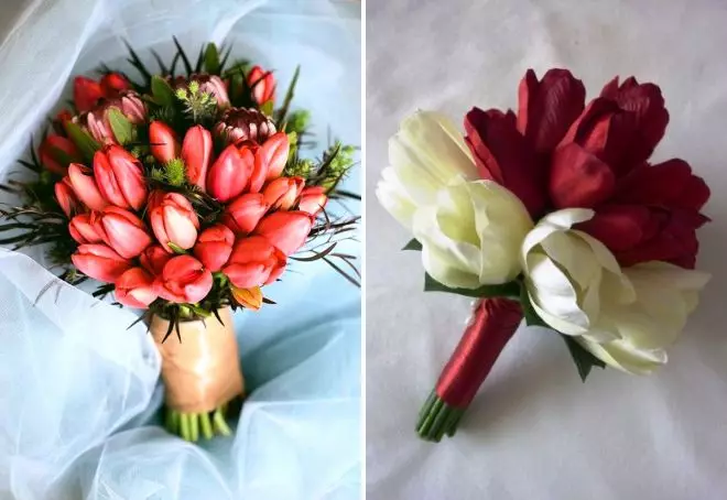 Buquê de casamento elegante bonito de tulipas e íris, rosas, peônias, frésia 4099_8