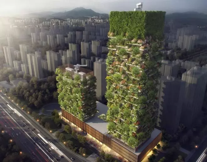 Las torres absorbirán el dióxido de carbono.