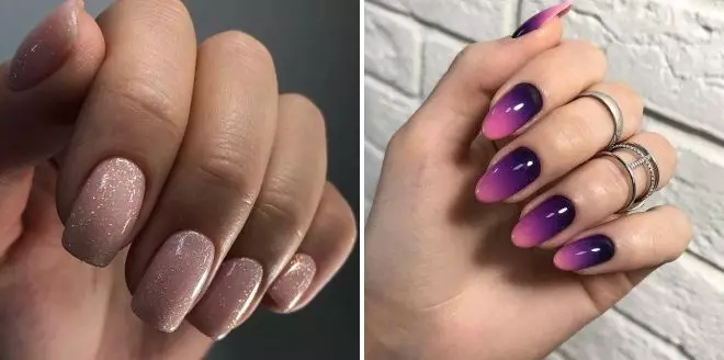 Design de unhas de inverno - por forma quadrada e amêndoa, com um padrão e uma manicure monótono 4123_19