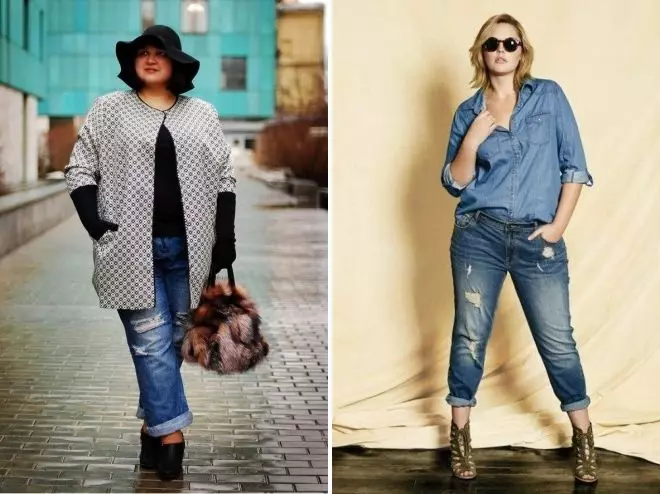 Tam qadınlar üçün moda 50 il - küçə, idman, bocho stil, geyimlər, bluzlar, jeans, şalvar 4125_17