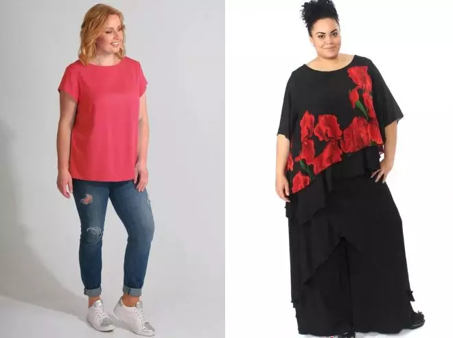 Tam qadınlar üçün moda 50 il - küçə, idman, bocho stil, geyimlər, bluzlar, jeans, şalvar 4125_21