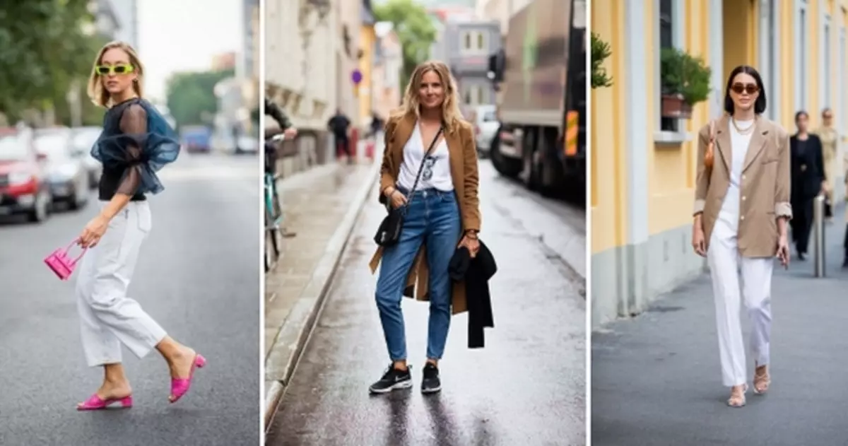 Estilo de la calle - abrigo, jeans, vestidos, faldas, sombreros, punzones abajo