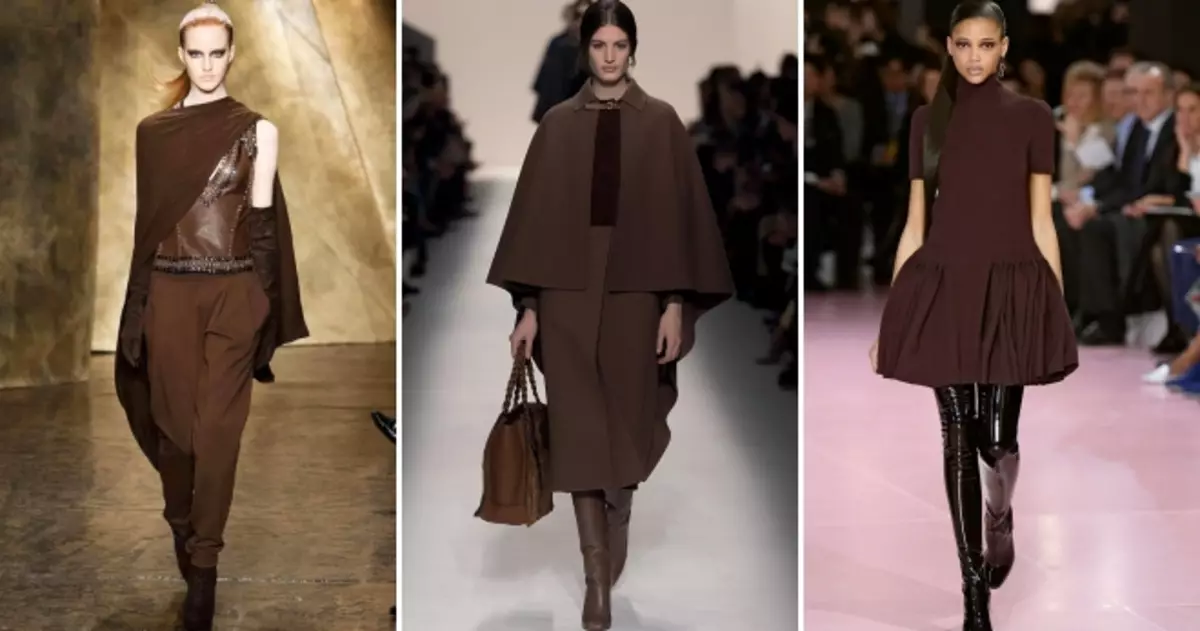 Couleur au chocolat - nuances de couleur de cheveux, sombre, lumière, en vêtements, manteau, robe, jupe, veste, pantalon, sous-vêtements, maillot de bain, manucure