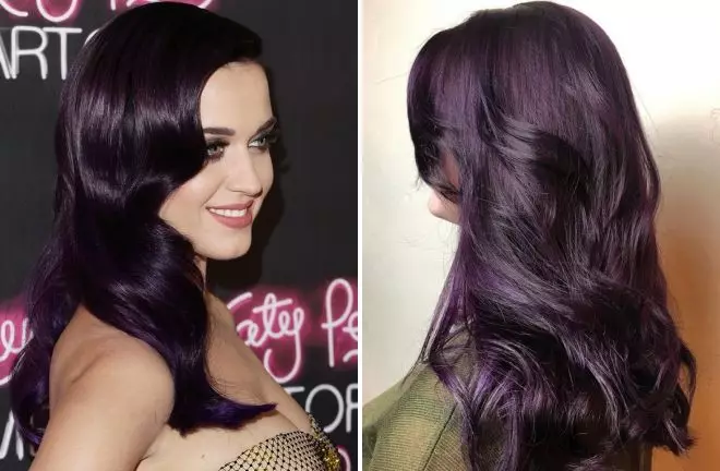 Cabelo roxo - tendência para cortes de cabelo curtos e longas fechaduras e kare 4169_11