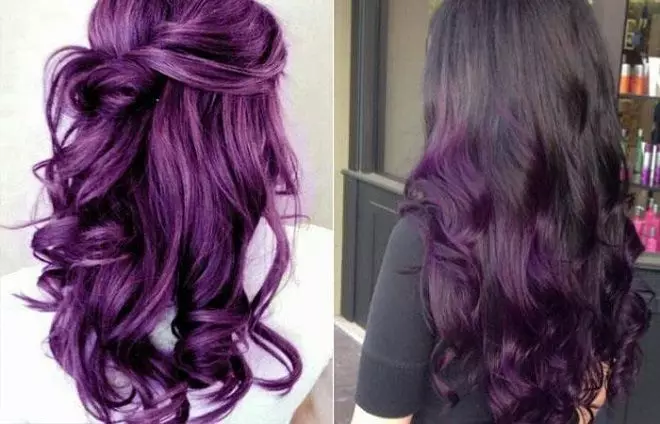 Cabelo roxo - tendência para cortes de cabelo curtos e longas fechaduras e kare 4169_18