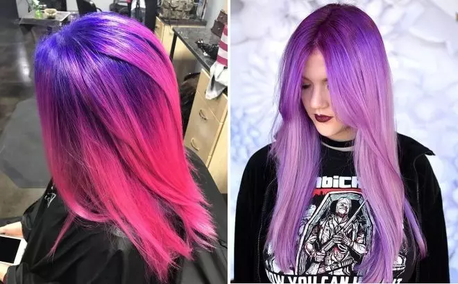 Cabelo roxo - tendência para cortes de cabelo curtos e longas fechaduras e kare 4169_22