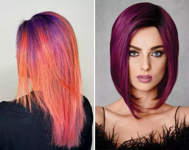 Cabelo roxo - tendência para cortes de cabelo curtos e longas fechaduras e kare 4169_24