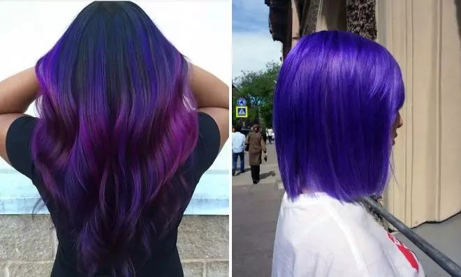 Cabelo roxo - tendência para cortes de cabelo curtos e longas fechaduras e kare 4169_26