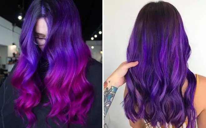 Cabelo roxo - tendência para cortes de cabelo curtos e longas fechaduras e kare 4169_27