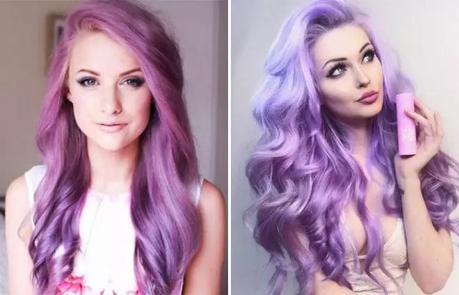 Cabelo roxo - tendência para cortes de cabelo curtos e longas fechaduras e kare 4169_3