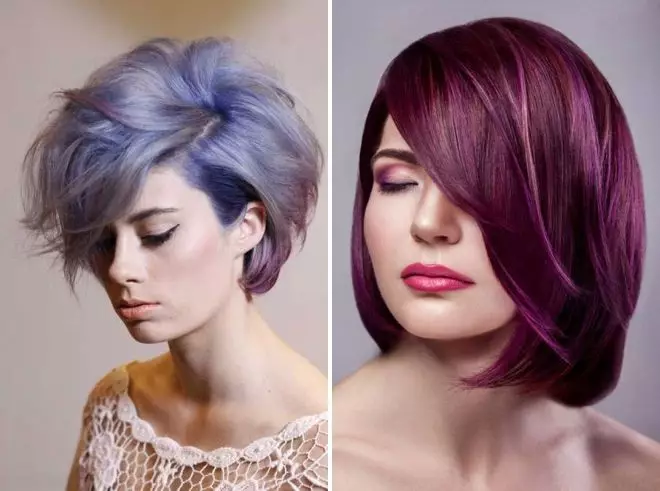 Cabelo roxo - tendência para cortes de cabelo curtos e longas fechaduras e kare 4169_7