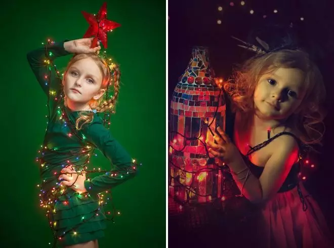 Sessione fotografica di Capodanno - Come fare, Angolo di Capodanno, Famiglia, Con Bambini, Per ragazze, con Garland, in Pigiama, con Babbo Natale 4184_12