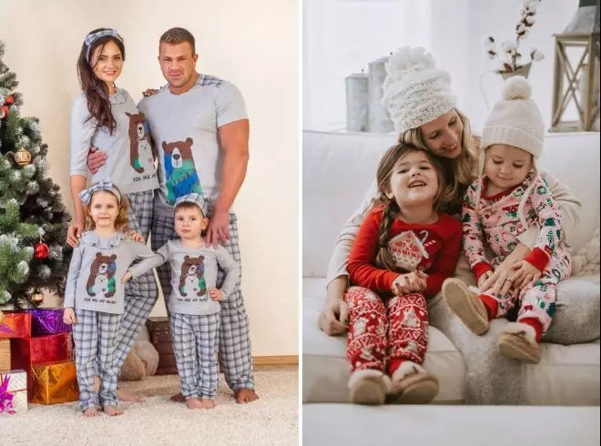 Sessione fotografica di Capodanno - Come fare, Angolo di Capodanno, Famiglia, Con Bambini, Per ragazze, con Garland, in Pigiama, con Babbo Natale 4184_14