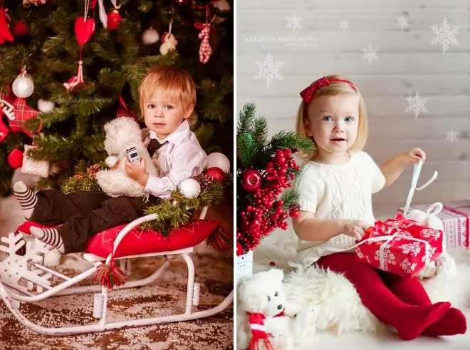 Sessione fotografica di Capodanno - Come fare, Angolo di Capodanno, Famiglia, Con Bambini, Per ragazze, con Garland, in Pigiama, con Babbo Natale 4184_7