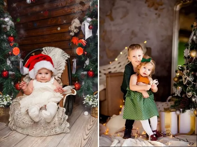 Sessione fotografica di Capodanno - Come fare, Angolo di Capodanno, Famiglia, Con Bambini, Per ragazze, con Garland, in Pigiama, con Babbo Natale 4184_8