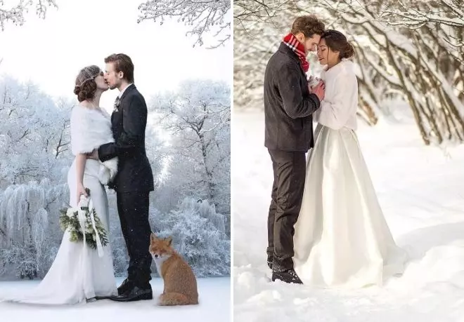 Winter fotosessie in het bos - familie, voor twee, met een kind, bruiloft, winter sprookje, sneeuwkoningin, in jurk, met een bot, bloemen 4186_11