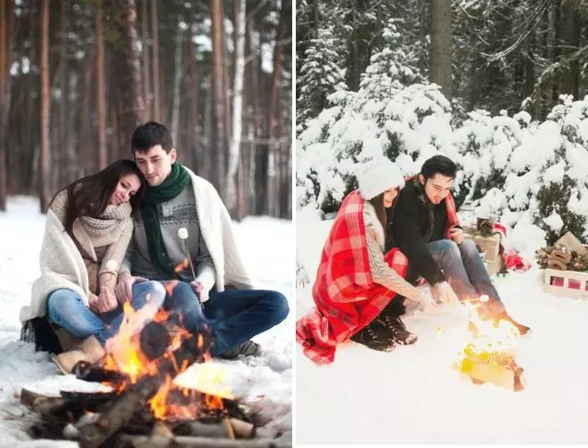 Winter fotosessie in het bos - familie, voor twee, met een kind, bruiloft, winter sprookje, sneeuwkoningin, in jurk, met een bot, bloemen 4186_21