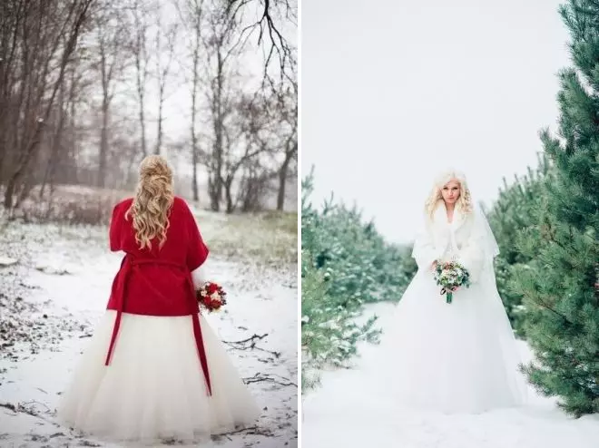 Winter fotosessie in het bos - familie, voor twee, met een kind, bruiloft, winter sprookje, sneeuwkoningin, in jurk, met een bot, bloemen 4186_24