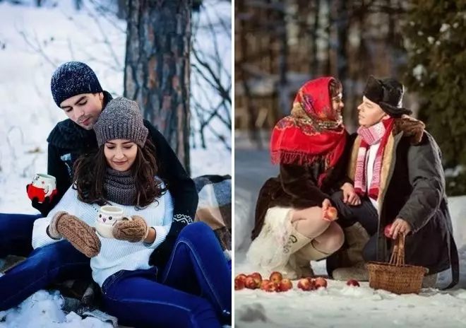 Winter fotosessie in het bos - familie, voor twee, met een kind, bruiloft, winter sprookje, sneeuwkoningin, in jurk, met een bot, bloemen 4186_5