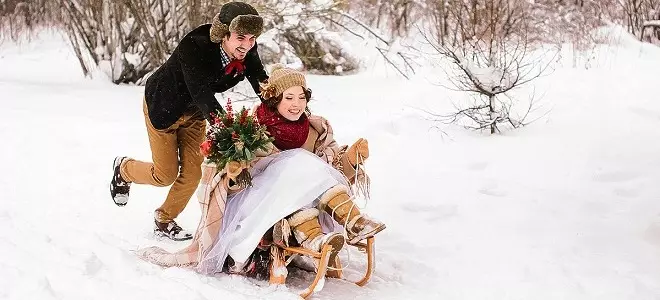 Mariage en hiver - idées pour une belle séance de photo d'hiver inhabituelle