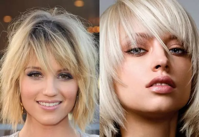 ზრუნვა გარეშე bangs წითელი, brunettes, blondes ერთად curly და თხელი თმა 4212_23