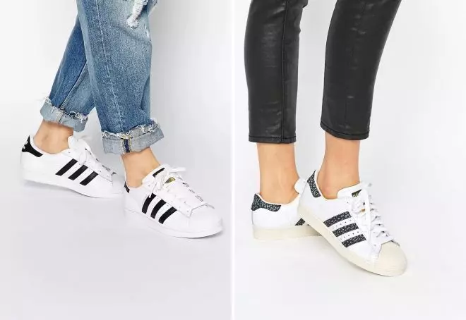 Leather Sneakers de Virinoj - Adidas, Nike kaj Ribok, Somero kaj Vintro, Blanka, Ruĝa kaj Bruna 422244_19