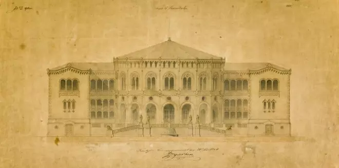 Facade drawing building