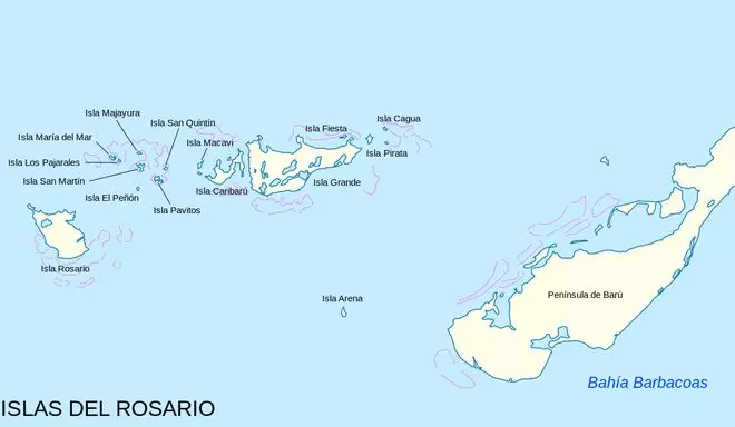 Map of Rosario Islands