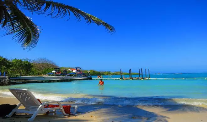 Beach on one of Rosario Islands