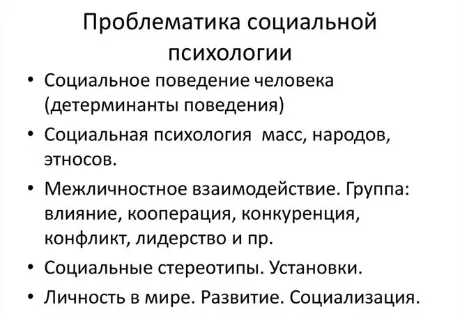 Sosiaalinen psykologia - toiminnot, menetelmät, teollisuuden, ongelmat, hyödyllinen kirjallisuus aiheesta 4766_9