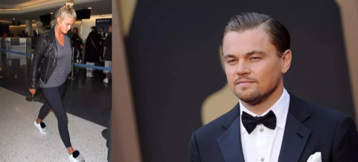 Leonardo di Caprio Dins egy csinos lány mögött Nina Agdal