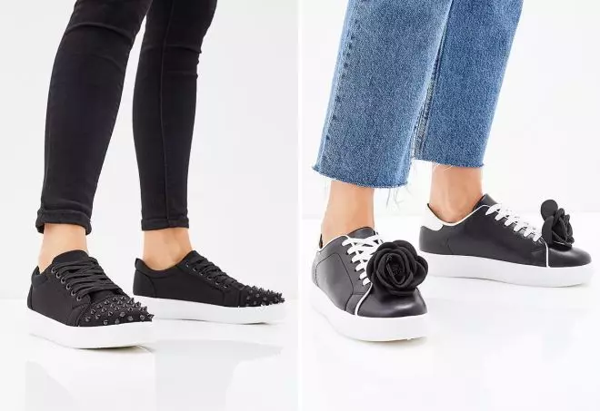 Modische Turnschuhe - für Frauen, Mädchen, Weiß, Schwarz, hoch, ohne Schnürung, für Sommer, Plattform, dicke Sohle, Adidas, Nike, Gucci, Vans 51048_3