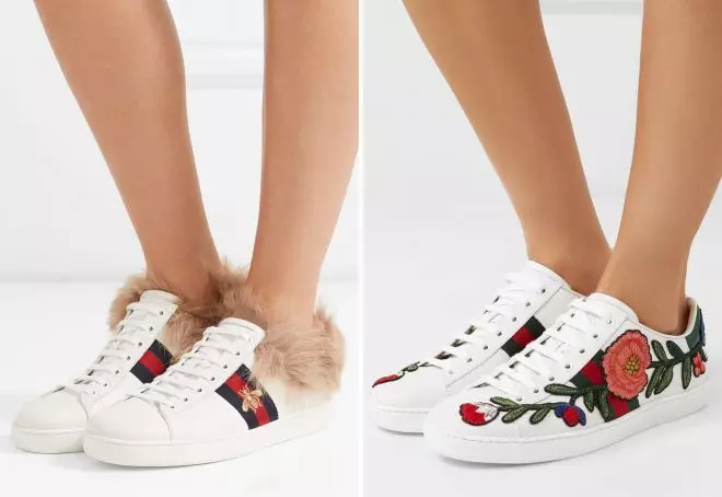 Modieuze sneakers - voor vrouwen, meisjes, wit, zwart, hoog, zonder veters, voor zomer, platform, dikke zool, adidas, nike, gucci, bestelwagens 51048_4